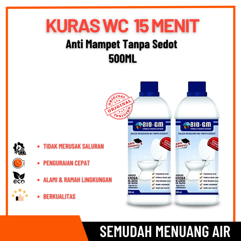 Jual Cairan Pembersih WC Kloset Sapiteng Mampet 500ML Best Quality ...