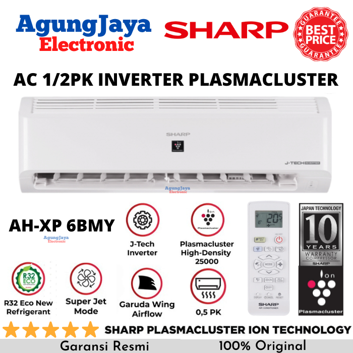 Jual AC SHARP AH-XP6BMY 1/2 PK INVERTER PLASMACLUSTER 0.5PK GARUDA PLASMA R32 (CILEGON SERANG ...