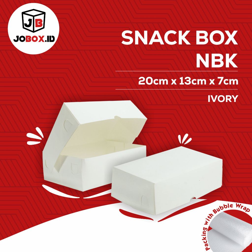 Jual Kotak Snack Box NBK IVORY Food Grade Tebal / Snack box Kue Besar ...