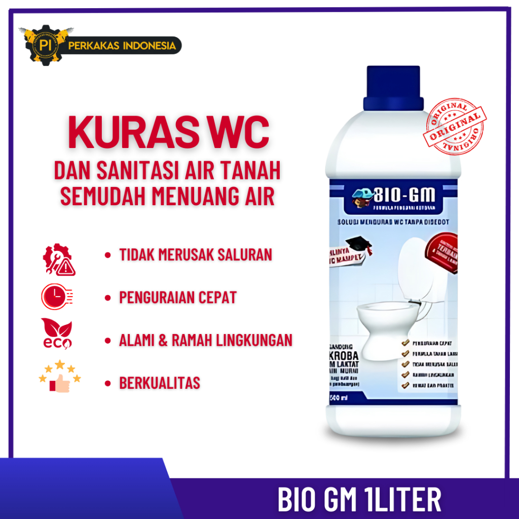 Jual Cairan Pembersih WC 1 Liter Kloset BIO-GM Anti Sumbat Mampet ...