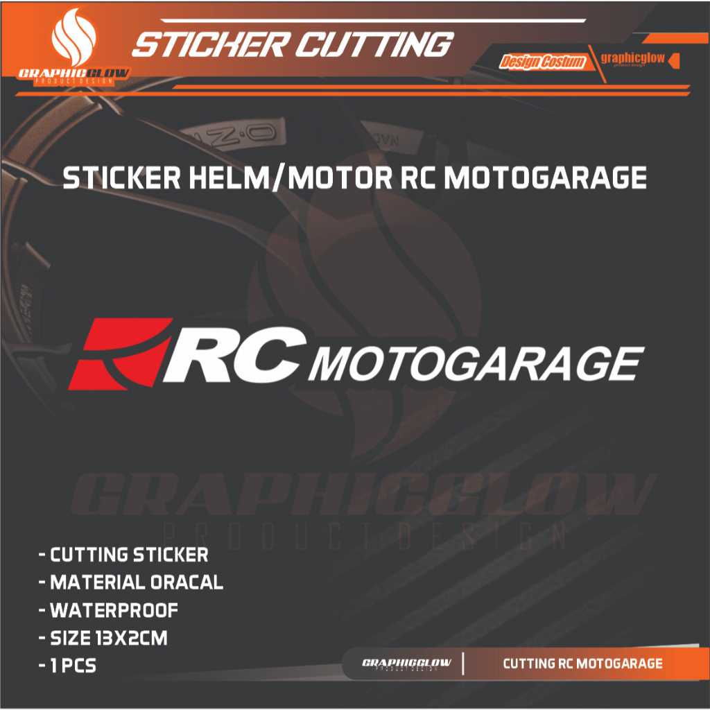 Jual STICKER VISOR HELM MOTOR UNIVERSAL STIKER RC MOTOGARAGE AGV ARAI ...