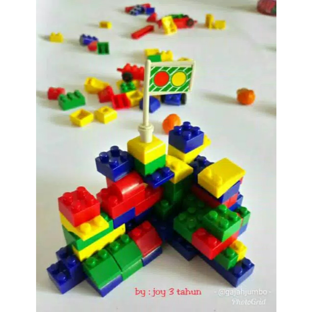 Jual Mainan Kreatif Blok Anak Balok Susun Brick Blocks Creative Kantong ...