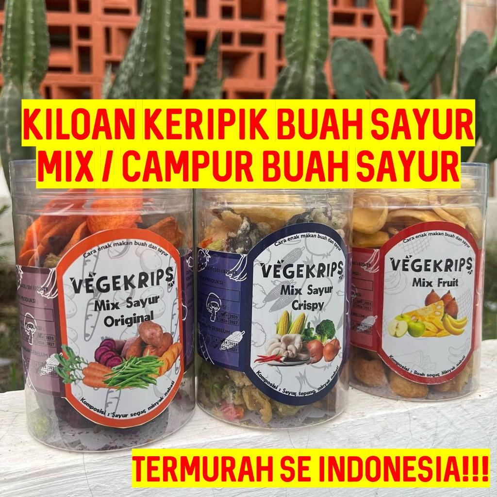 Jual KERIPIK BUAH SAYUR MIX FRUIT MIX VEGETABLE KILOAN CURAH REPACKING ...