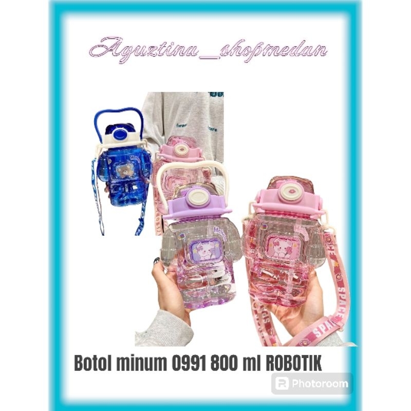 Jual READY MEDAN-BOTOL MINUM 0991 800 ml/BOTOL MINUM KARAKTER ROBOTIK ...