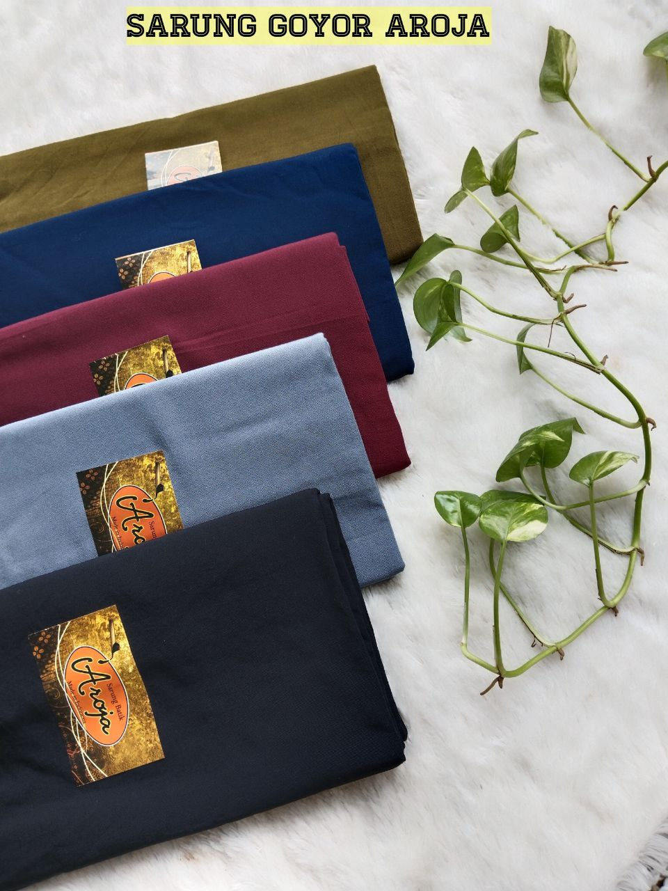 Jual Sarung Katun Polos Warna Remaja Santri Putra Putri Kemasan Pouch ...