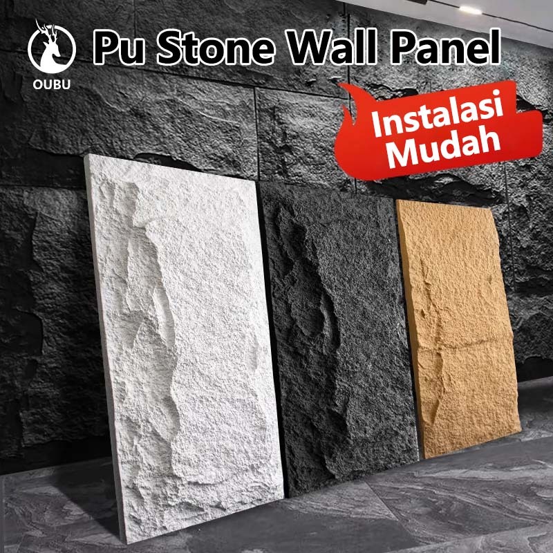 Jual PU Stone Wall Panel 120cmx60cmx3cm WALLSTONE OUTDOOR DAN INDOOR PU ...