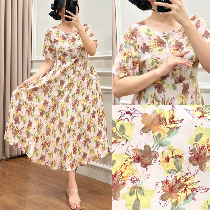 Jual Amariel Diana Dress Daster Nyaman Busui Bumil Friendly | Shopee Indonesia