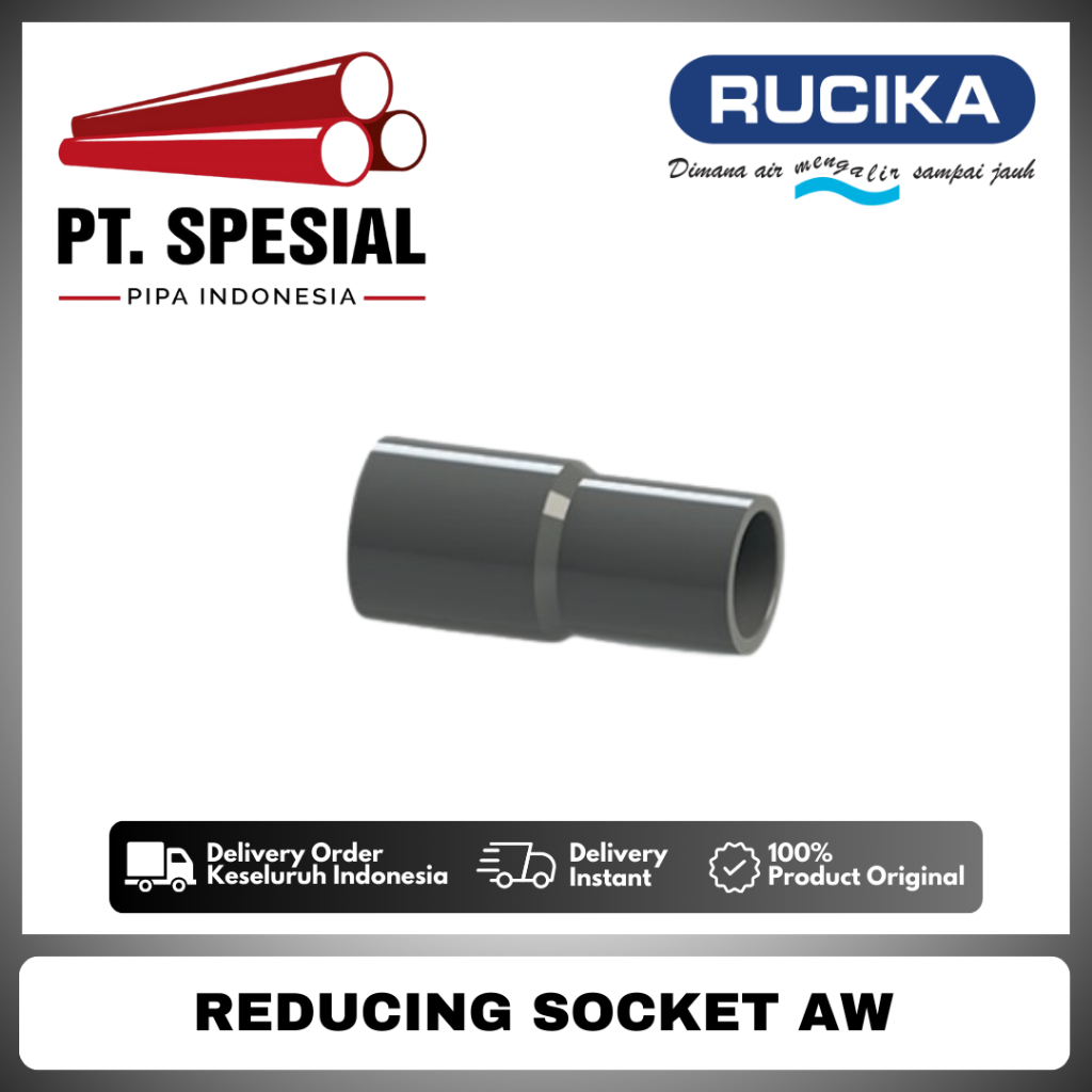 Jual Vlok Sock AW 5 x 3 Inch PVC Rucika / Reduced Sock PVC Rucika ...