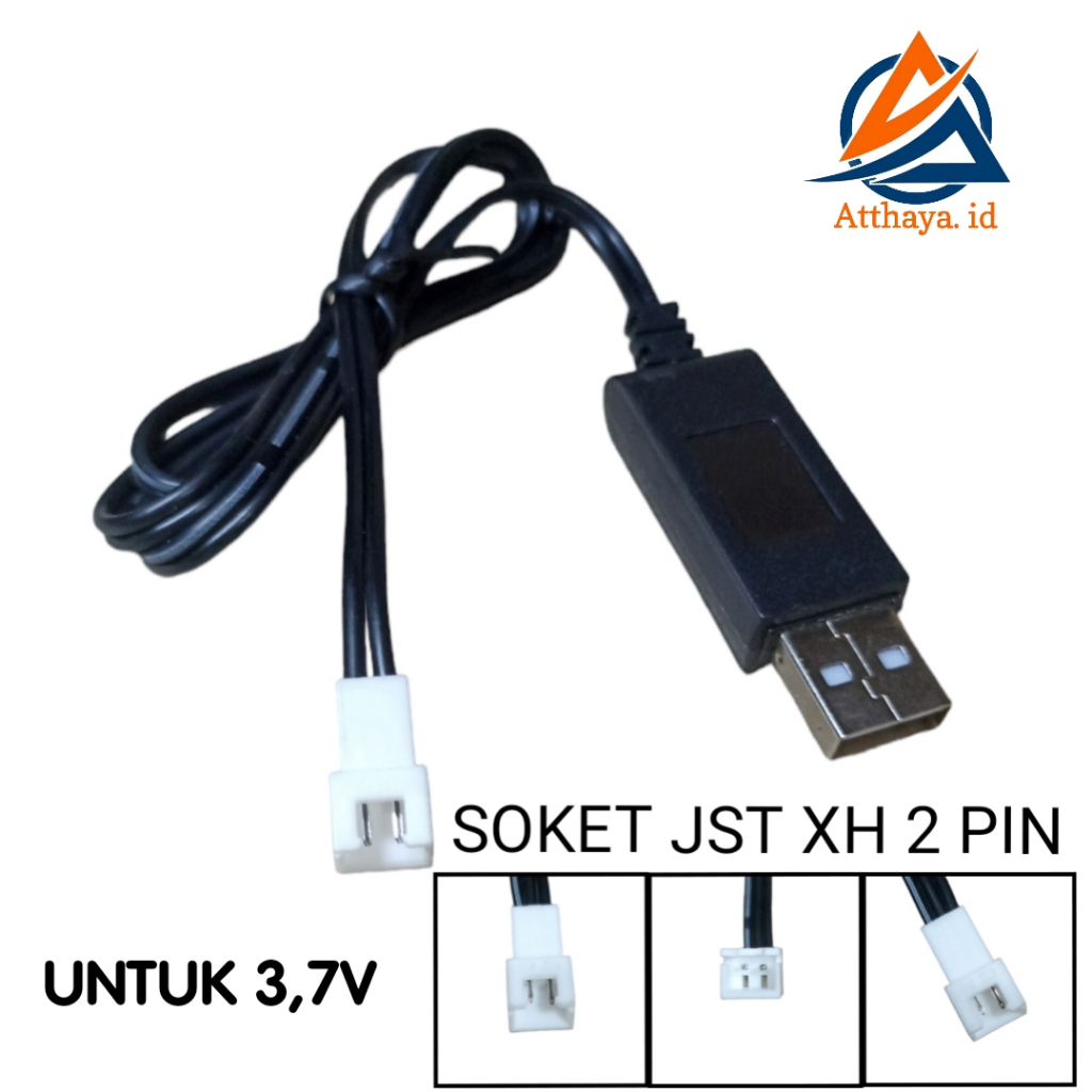 Jual Kabel USB / Kabel Casan Baterai 3,7V KONEKTOR SOKET JST XH 2 PIN | Shopee Indonesia
