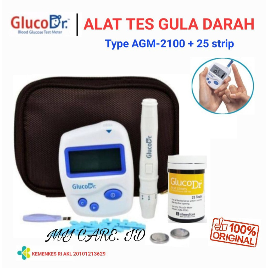Jual LynCare GlucoDr AGM-2100 Alat Cek Tes Gula Darah - Cek Gula ...