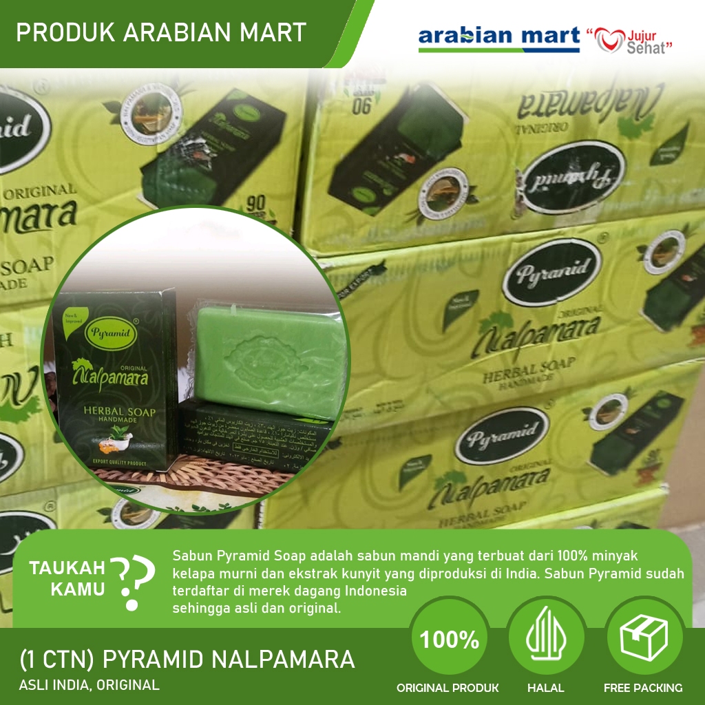 Jual 1 KARTON (144 Pcs) Sabun Pyramid Nalpamara Asli Dari Kunyit Herbal ...