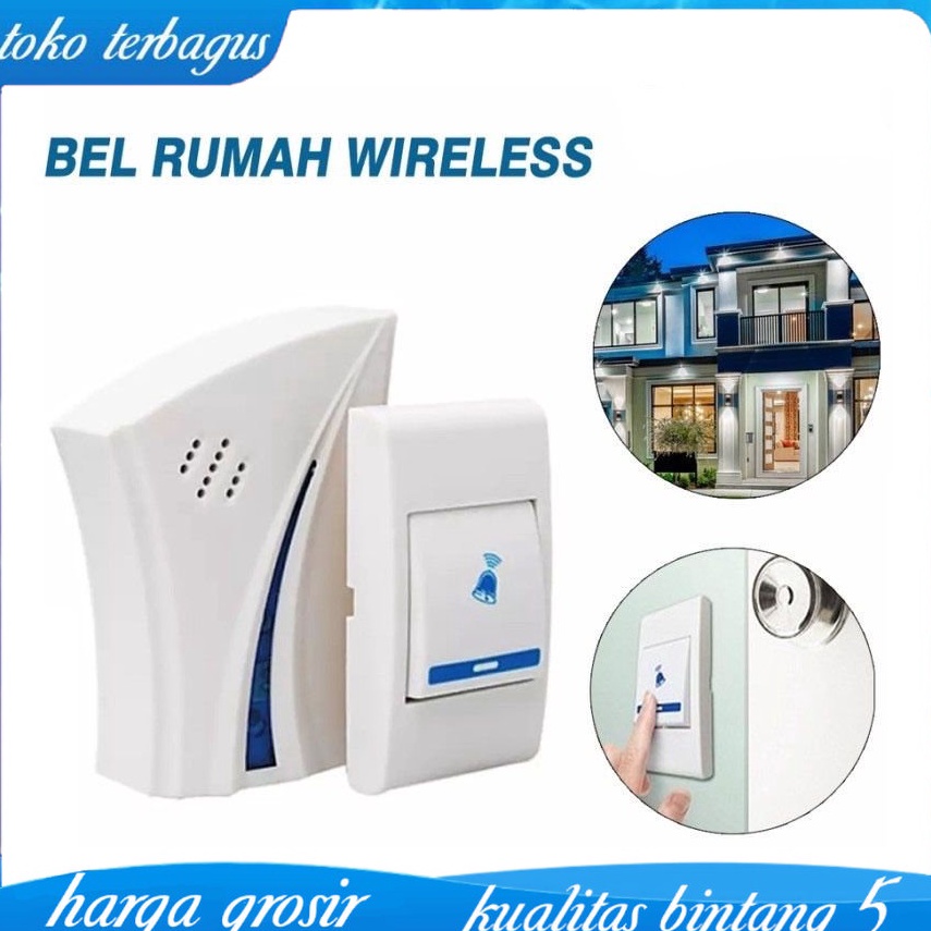 Jual Bel Rumah Wireless Tanpa Kabel Door Bell Waterproof Bel Pintu ...