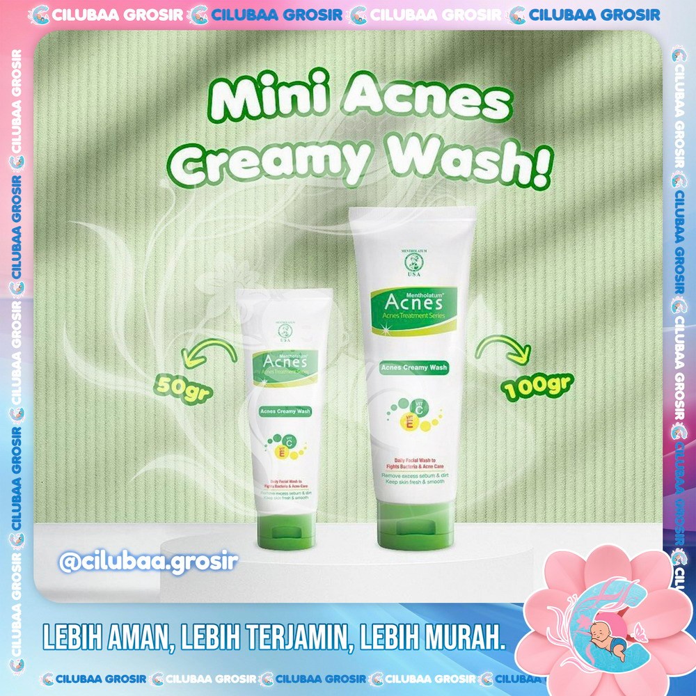 Jual Acnes Creamy Wash 50 & 100 gr || Facial Wash || Face Wash || Sabun ...