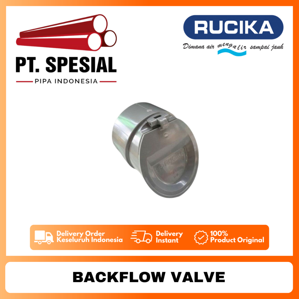 Jual Backflow Valve PVC D Rucika / Backflow D / Tutup Pembuangan Pipa ...