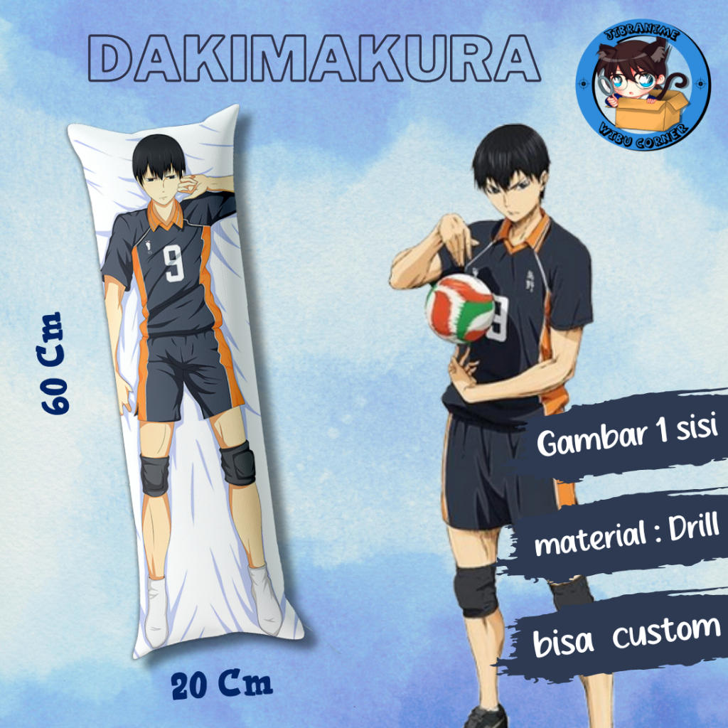 Jual dakimakura / guling anime haikyuu kageyama tobio / sudah termasuk ...