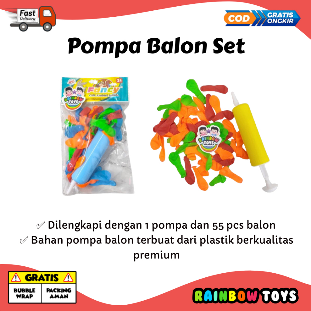 Jual Mainan Anak Pompa Balon Tangan Set Mini | Shopee Indonesia