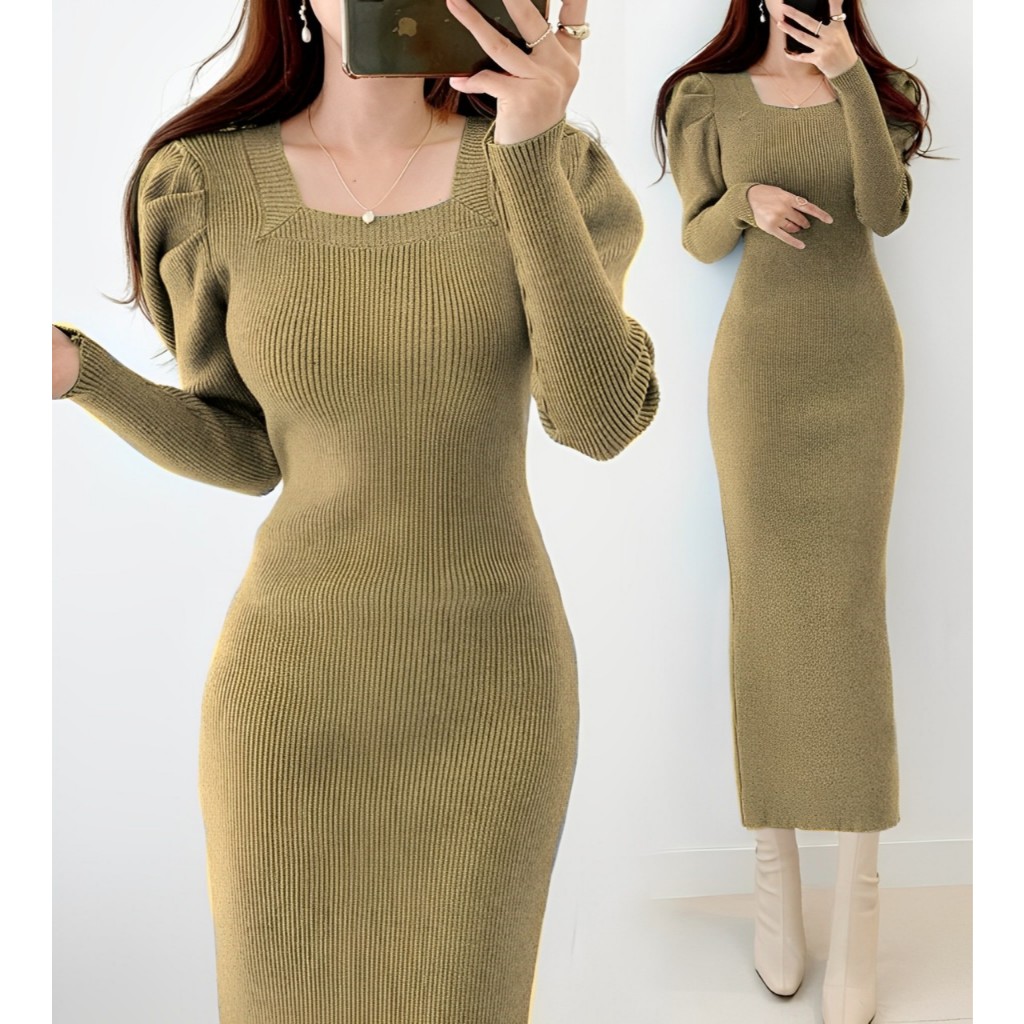 Jual MS Dress Rajut Hebe Ld 90 - 100 cm P 110 cm B 300 gr Cotton ...