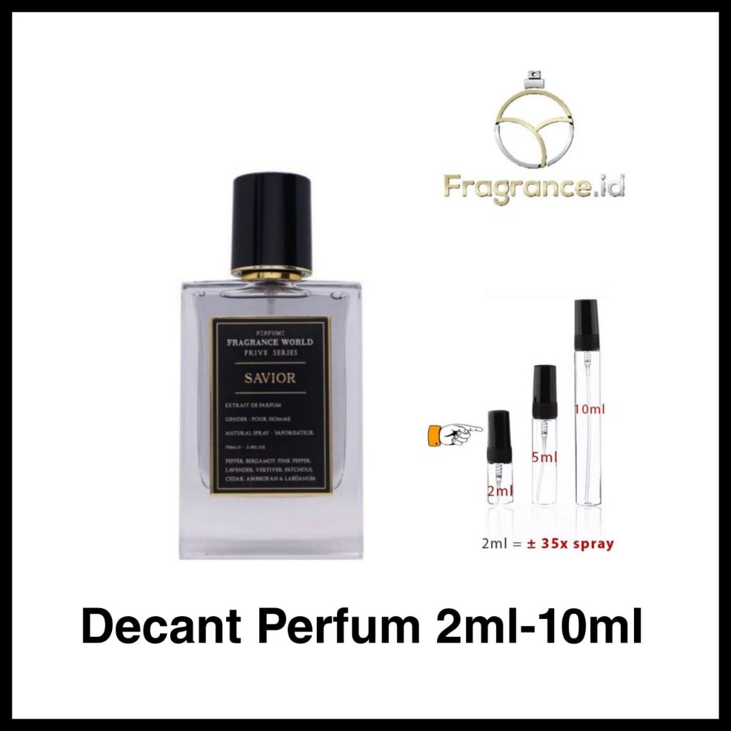 Jual Decant Fragrance World Prive Series Savior for Men Extrait de ...