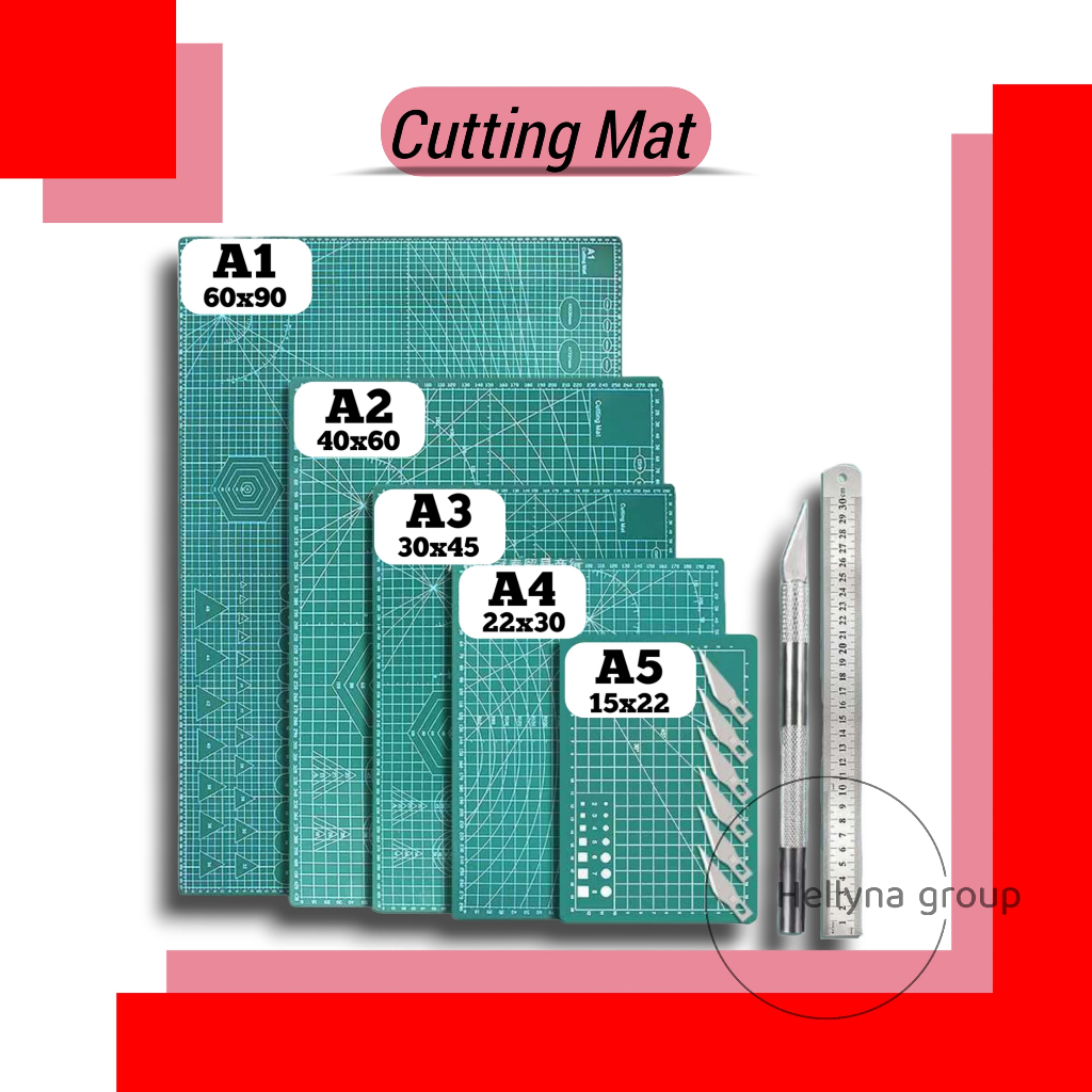 Jual A1/A2/A3/A4 ukuran Alas potong kertas /cutting mat / ketebalan 3 lapisan 5 lapisan pvc ...