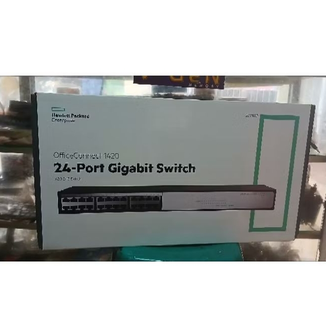 Jual HPE SWITCH 24 PORT GIGABIT JG708B OfficeConnect 1420-24G | Shopee ...