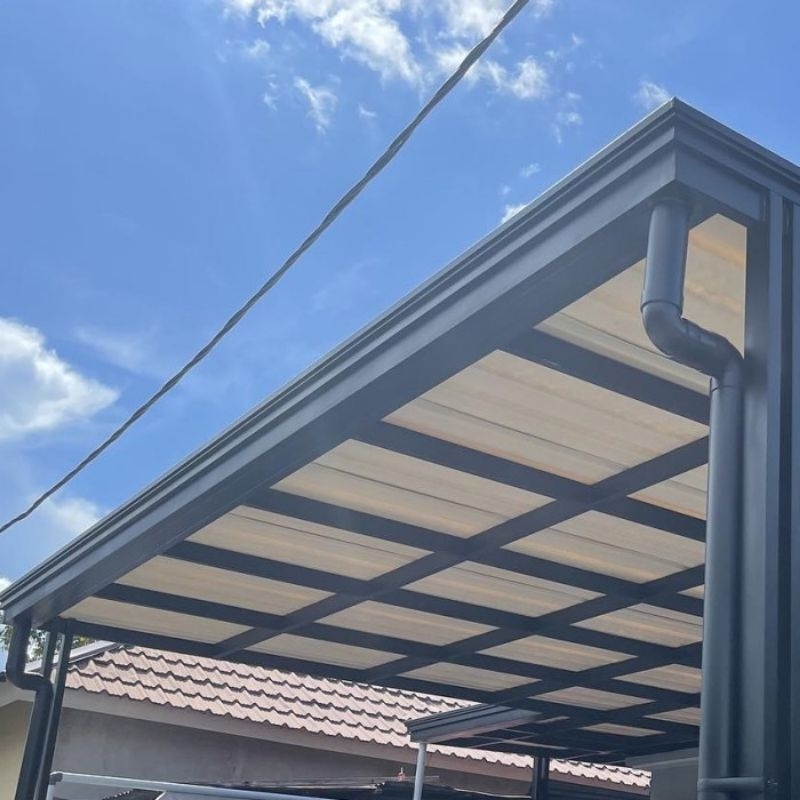 Jual Kanopi Besi Hollow Atap Alderon / Alderon RS Talang Lis Profil ...