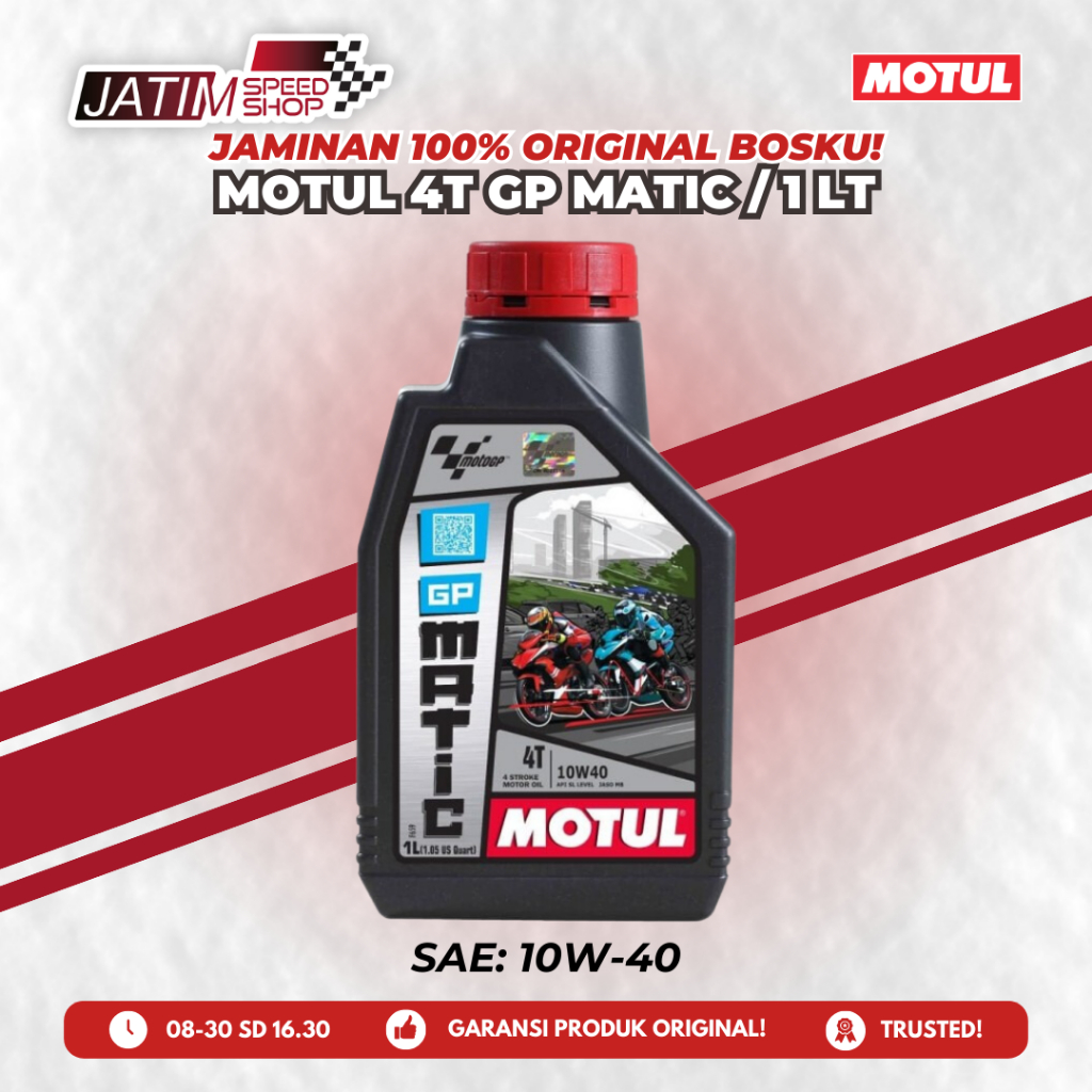 Jual Oli Motul 4T 4 Tak GP Matic GPMatic Metik SAE 10W-40 1000 ML / 1 LT Original | Shopee Indonesia