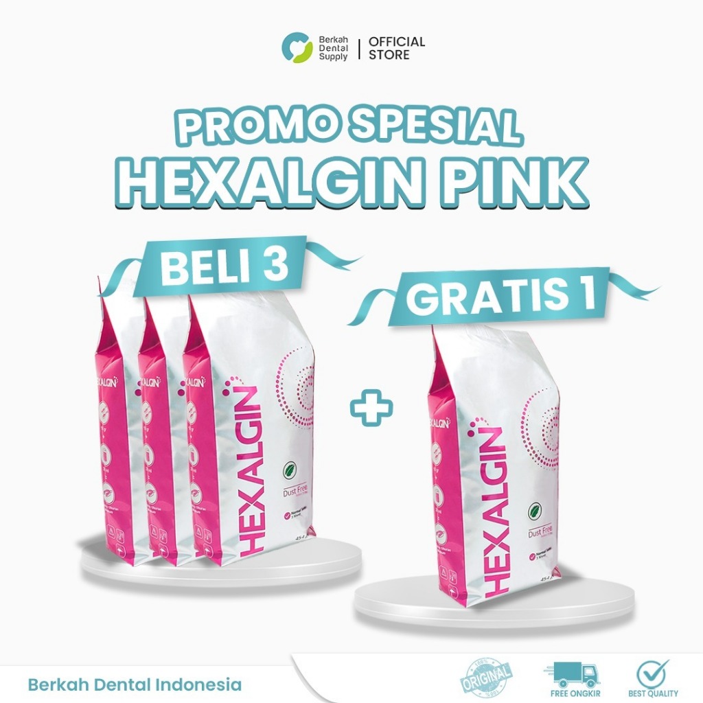 Jual Dental Alginate Hexalgin Plus Pink 454gr | Shopee Indonesia