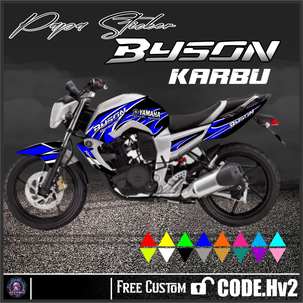 Jual Striping Byson Karbu Sticker Stiker Skotlet Motor List code Hv2 ...
