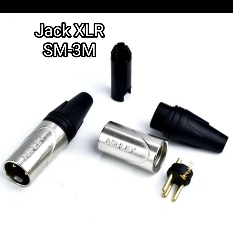 Jual Xlr JACK male female XL-3M XL-3F ashley produk original per 1 pcs ...