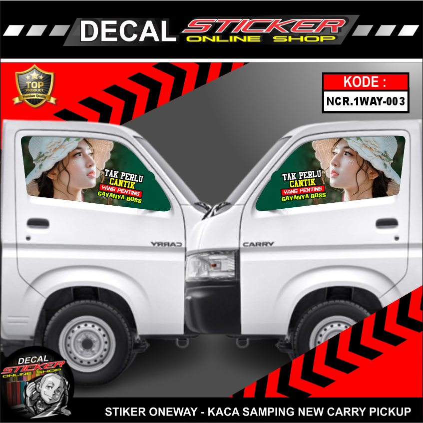 Jual STIKER ONEWAY PICK UP NEW CARRY KEREN FREE CUSTOM | Shopee Indonesia