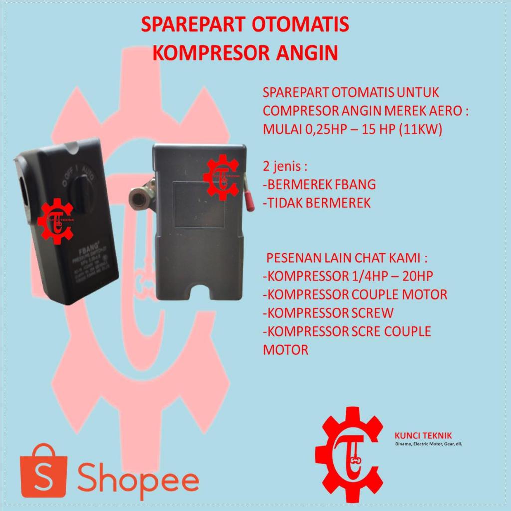 Jual SPAREPART Otomatis Compressor Angin ADA 2 MACAM mulai 0.25hp ...