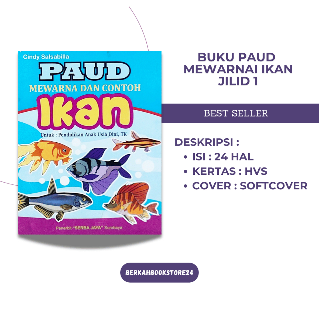 Jual Buku Paud Dan Mewarna Contoh Ikan Jilid 1 Untuk Paud Dan TK ...