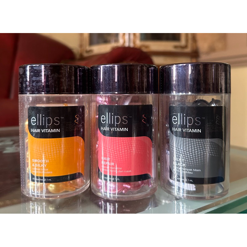 Jual Ellips Hair Vitamin Kemasan Botol 50 kapsul | Shopee Indonesia