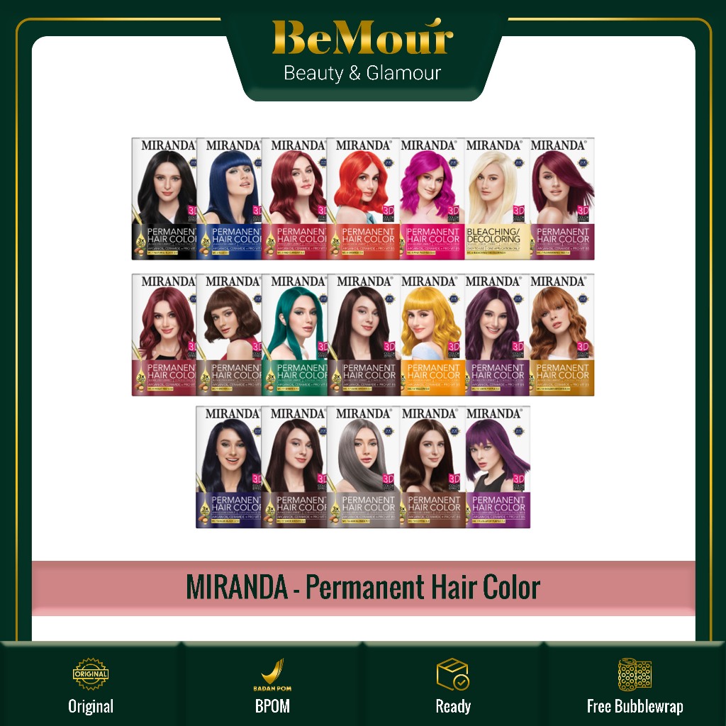 Jual MIRANDA - PERMANENT HAIR COLOR ( 30 ml ) - Cat Warna Rambut ...