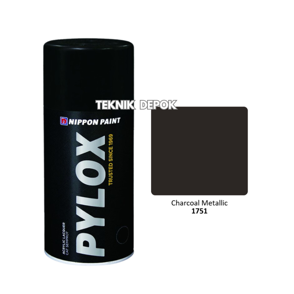 Jual Pylox Metalik 1751 Charcoal Metallic Cat Semprot Spray Paint Pilok ...