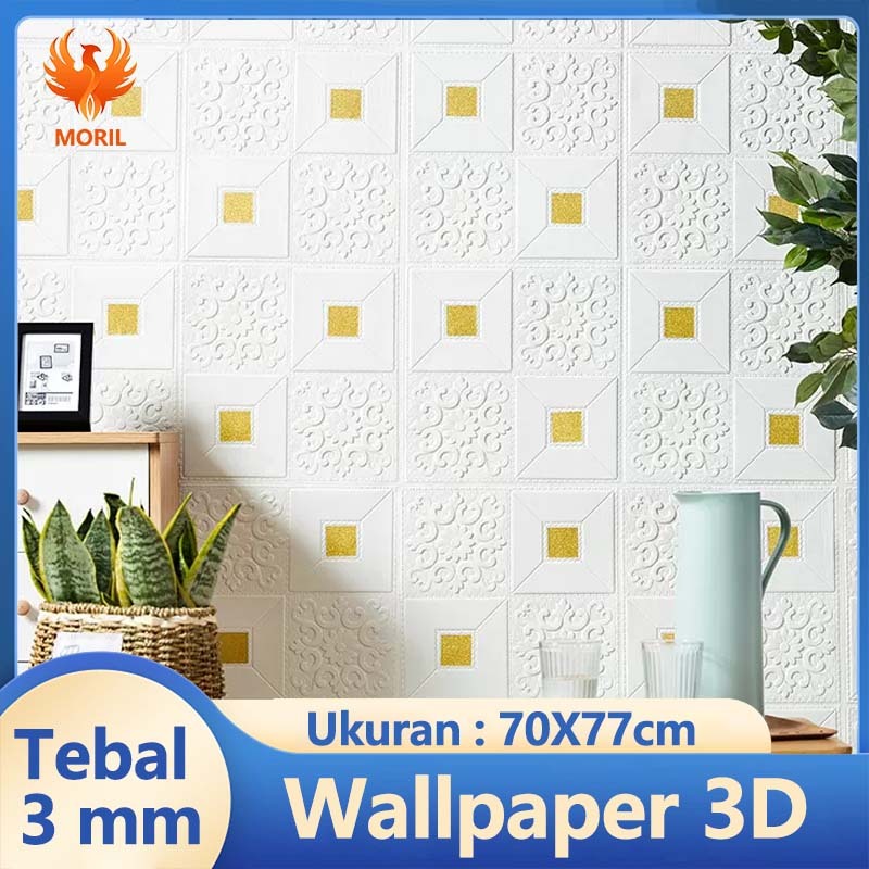 Jual Wallpaper 3D Stiker Dinding（70cm x70cm ） / wallfoam dinding 3d ...