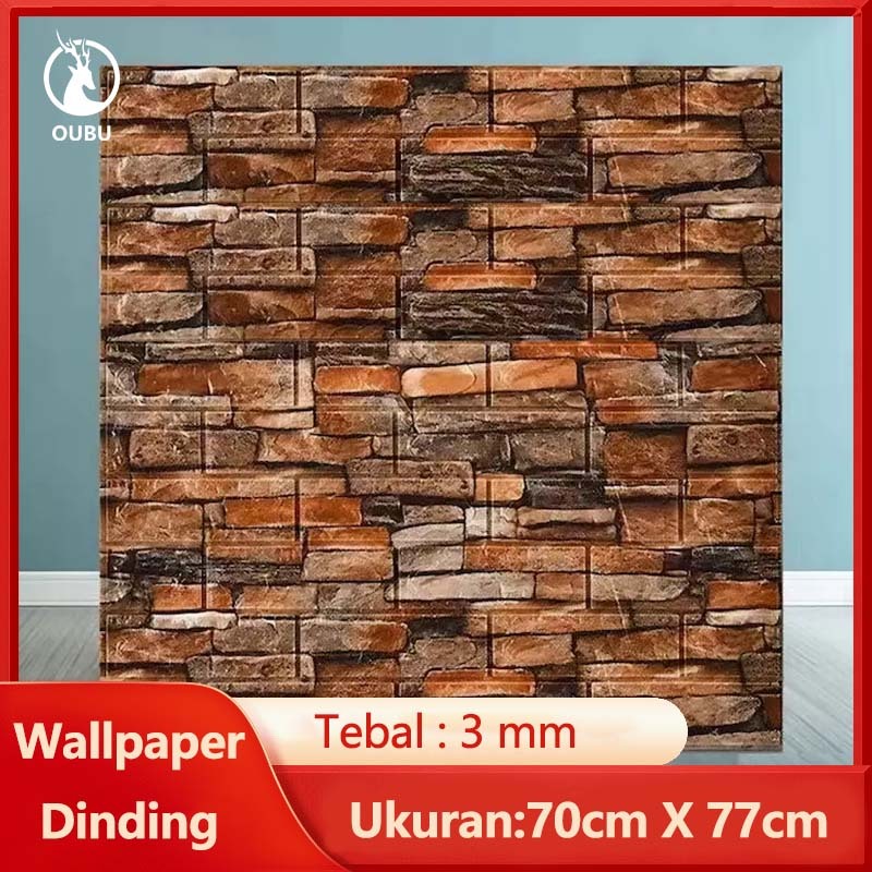 Jual Wallpaper Dinding Foam Motif Batu Alam 3D Stiker / wallpaper 3D ...