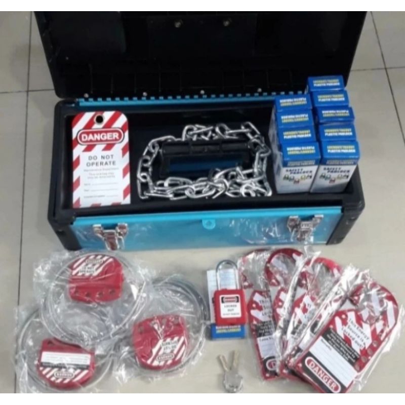 Jual Tool box loto gembok LOG OUT TAG OUT | Shopee Indonesia