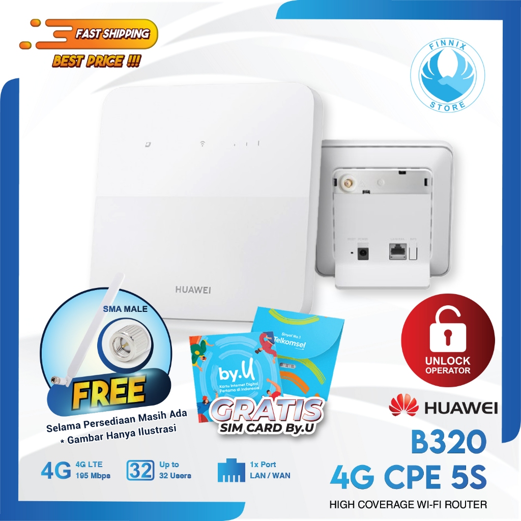 Jual Huawei B320 Modem Wifi 4G Router Wireless UNLOCK Operator ...
