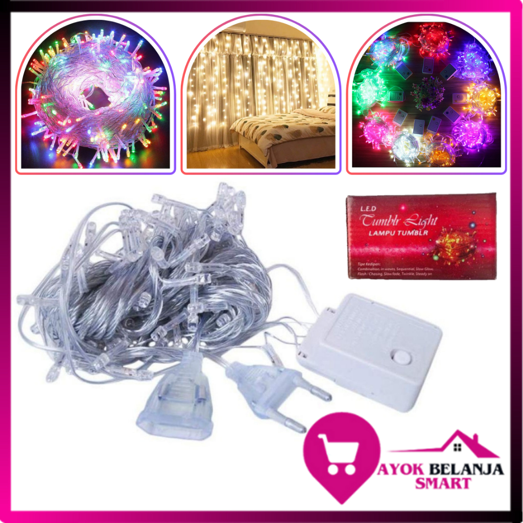 Jual ABS Lampu tumblr 10 Meter 50 LED Kotak Packingan BOX LAMPU LED ...