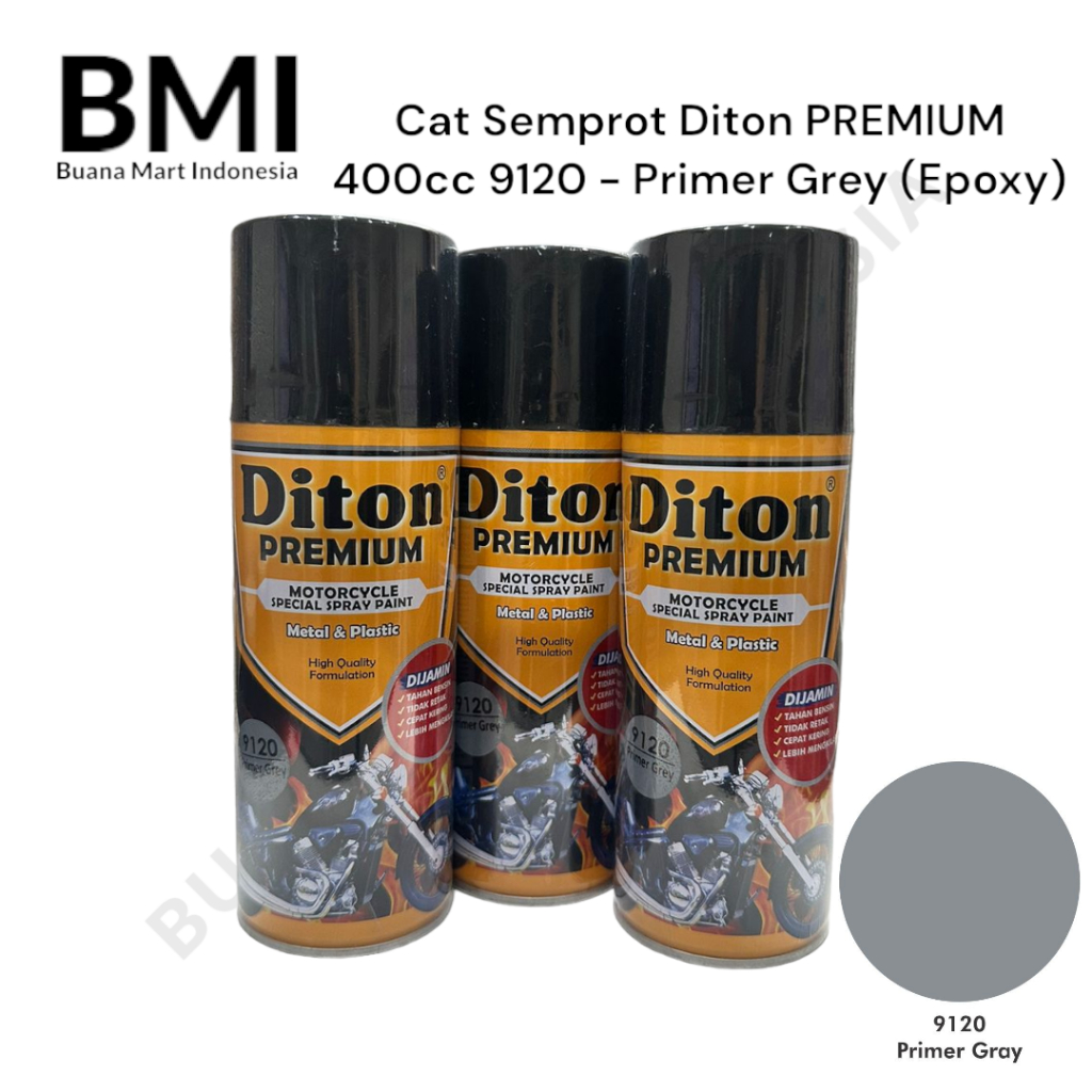 Jual Pilox DITON PREMIUM 400cc | 9120 Primer Grey (Epoxy) 400ml | Pilok ...