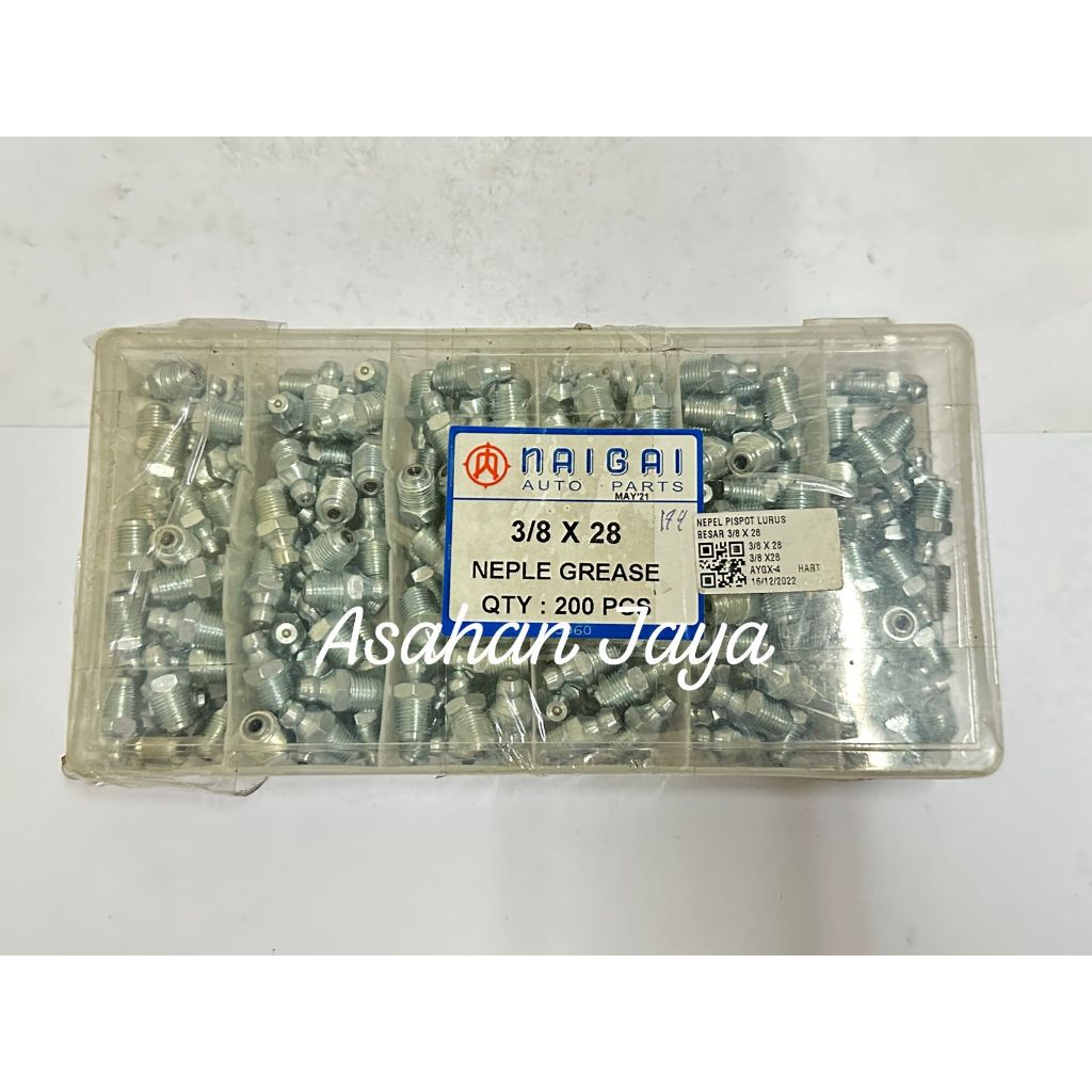 Jual Nepel Pispot Lurus Besar 3/8 X 28 NAIGAI (1KOTAK) | Shopee Indonesia