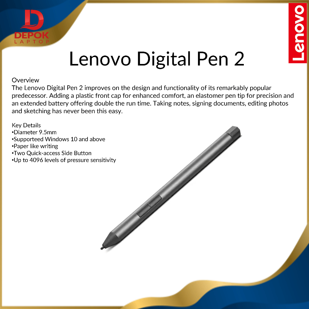 Jual Lenovo Digital Pen 2 stylus Original | Shopee Indonesia