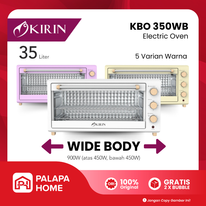 Jual Oven KIRIN KBO 350 | Open Listrik 35 Liter Pemanggang Elektrik Lebar Masuk Dua Loyang Wide ...