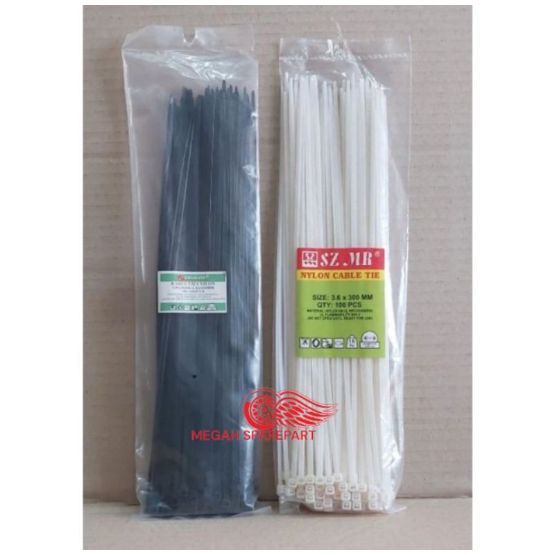 Jual KABEL TIES / KABEL TIS / CABLE TIE 3,6 X 300MM | Shopee Indonesia