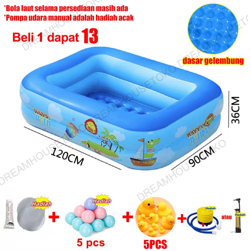 Jual 13pcs kolam renang anak jumbo petak karet bahan tebal 2M ...