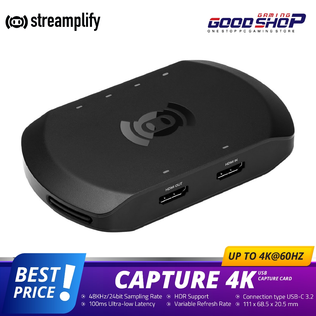 Jual STREAMPLIFY CAPTURE 4K USB Game Capture Card | Shopee Indonesia