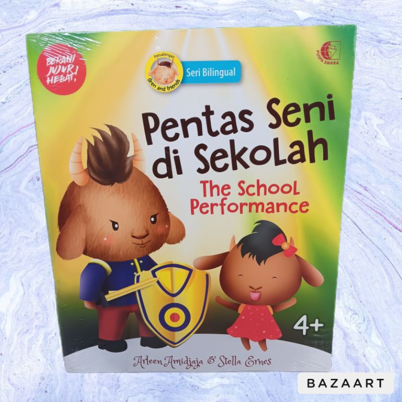 Jual buku cerita anak murah original bilingual petualangan Gren and friends Pentas Seni Di ...