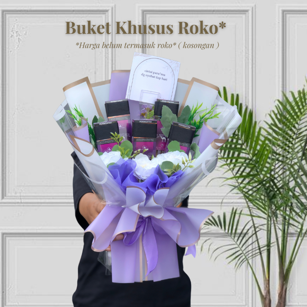 Jual Buket Bunga Custom Roko kado suami pacar free pilih warna ( khusus ...