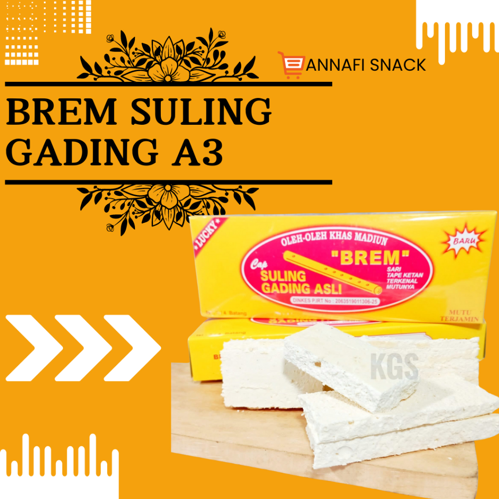 Jual BREM SULING GADING A3 // OLEH OLEH KHAS MADIUN | Shopee Indonesia